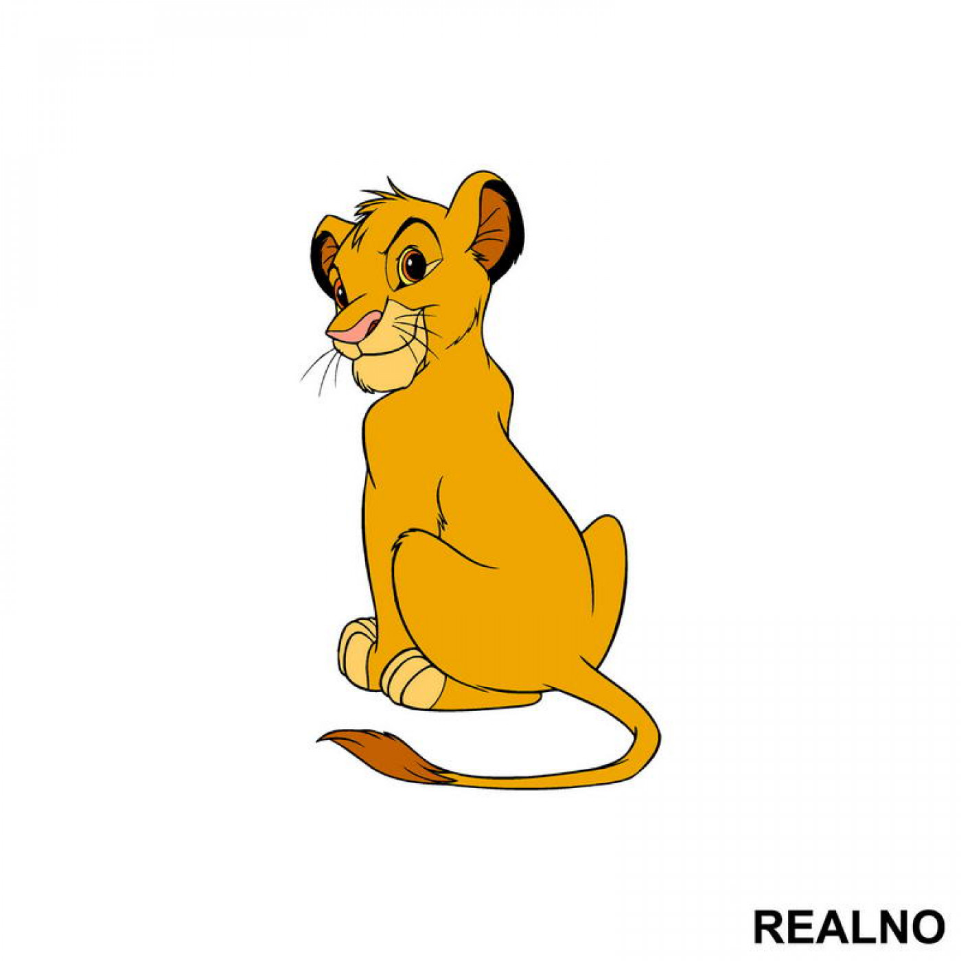 Simba Okrenut Leđima - Crtani Filmovi - Nalepnica