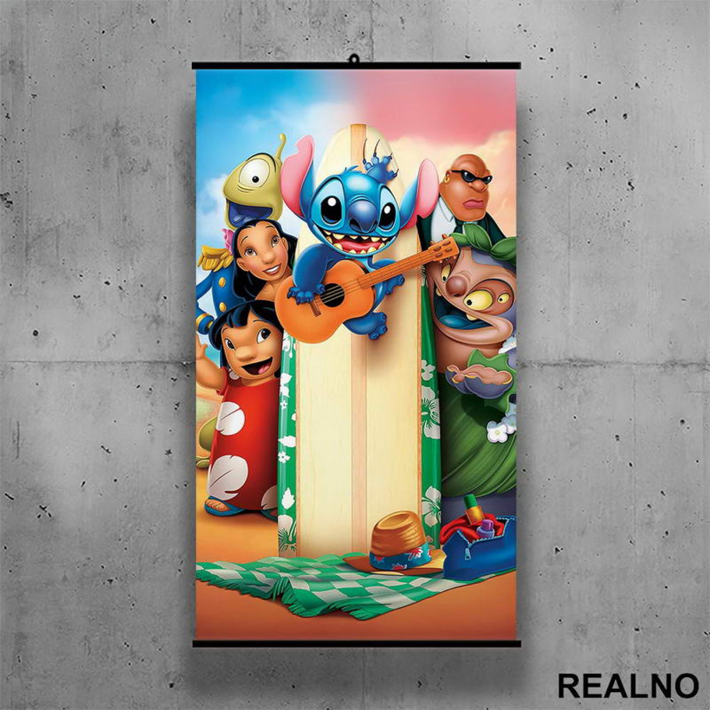 Svi Zajedno - Lilo I Stič - Crtani Filmovi - Poster sa nosačem